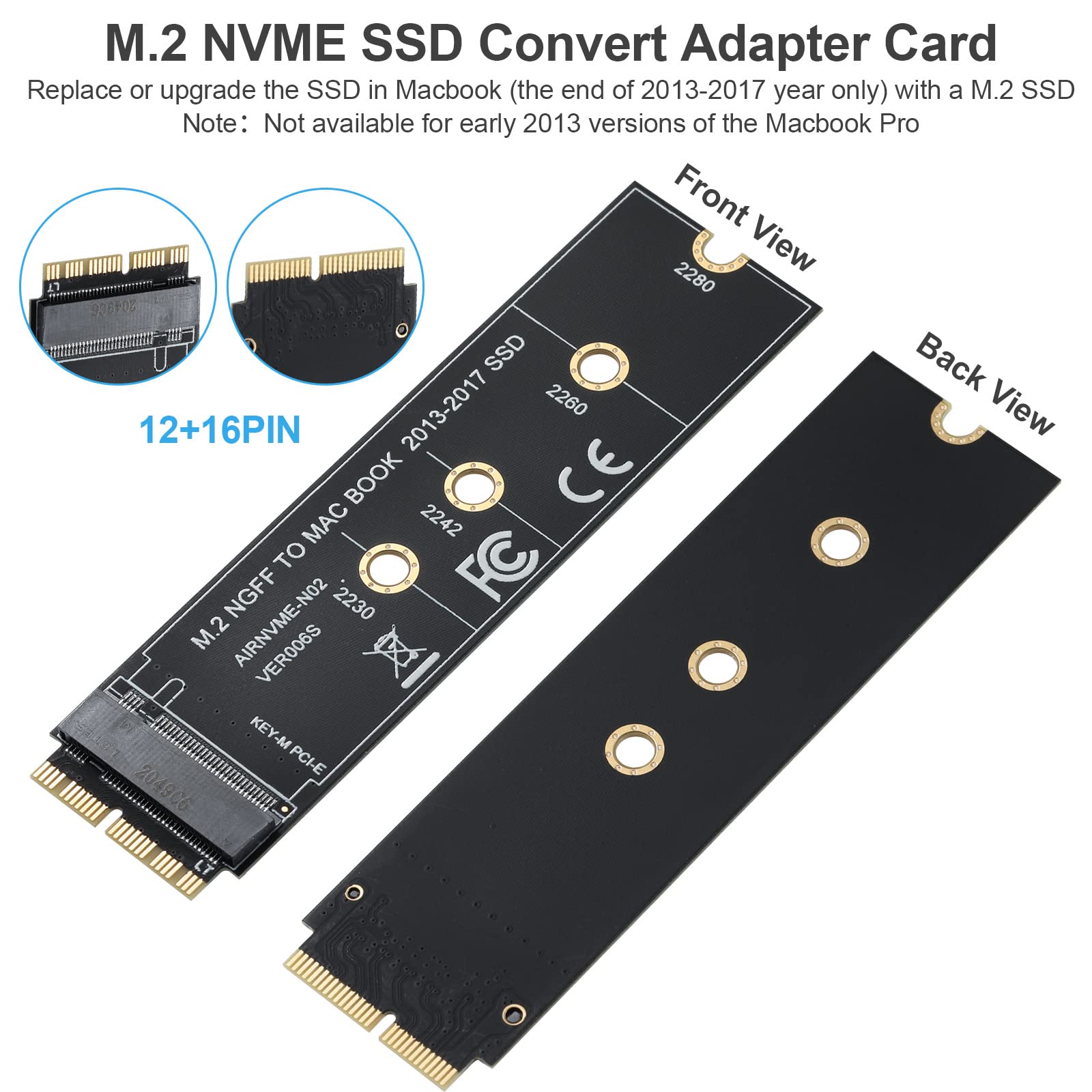 BEYIMEI mSATA to M.2 NGFF SSD B-Key Adapter Card,Connects M.2 NGFF SATA Solid State Disk to Mini SATA Motherboard,Supports M.2 NGFF 2280, 2260, 2242, 2230(NOT Support NVME SSD)
