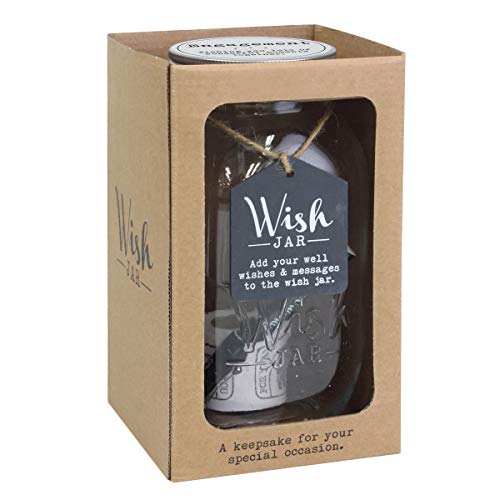 Top Shelf Engagement Wish Jar With 100 Tickets, Pen, and Decorative Lid