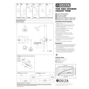 DELTA FAUCET T14164-RB Tub Only, Venetian Bronze