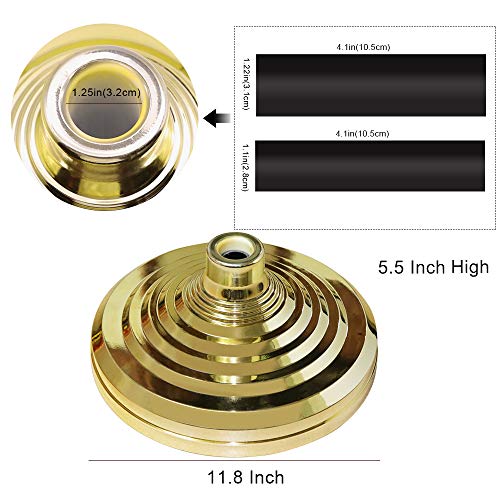 Base Stand for Flag Indoor Outdoor, Flag Base Stand Flag Pole Base for Large Flags, Flag Pole Floor Stand Hold Flagpole Base Indoor Gold Flag Pole Stand for 1.3'',1.1''and 0.9'' Diameter Flag Pole