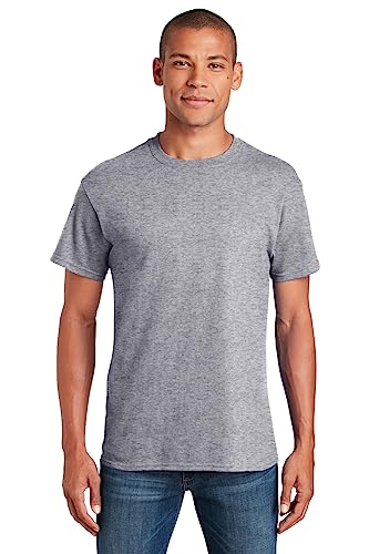 Gildan Men's Crew T-Shirts, Multipack, Style G1100, Black/Sport Grey/Charcoal (5-Pack), Medium
