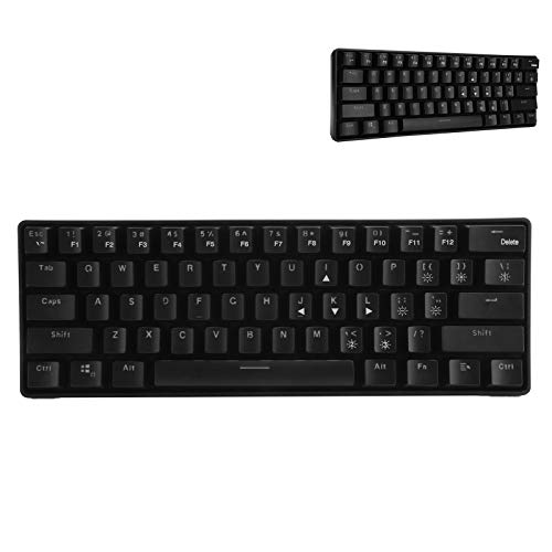 Mechanical Gaming Keyboard, 19 RGB Backlight Modes Gaming Keyboard 61 Keys for Computer Laptop for Pc Gamer