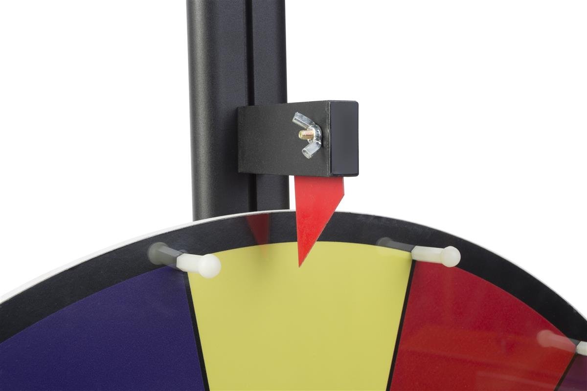 Displays2go Spinning Prize Wheel for Countertop, Plastic, Acrylic, PVC, Iron β Black (PWTABTOP24)