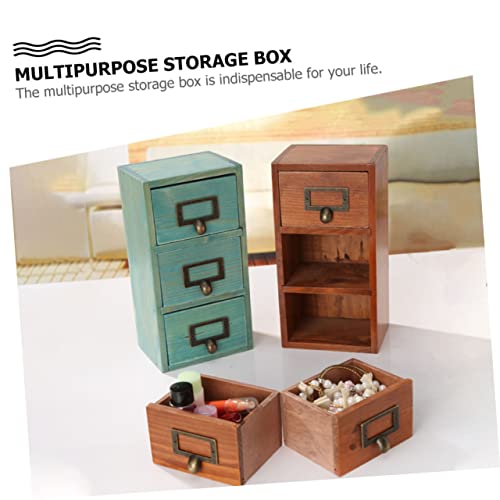 BESTOYARD 1pc Box Storage Box toiletry organizer stacking storage bins storage drawers jewelery organizer storage pull out drawers toiletry containers Wood desk multipurpose office