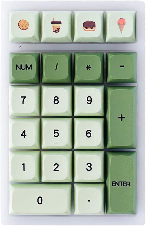 BOYI TD21 Hot Swappable Numpad,21 Keys Mini Numpad Portable Keypad Bluetooth 5.0/2.4GHz/Wired Number Pad Keyboard PBT Keycaps RGB Backlit Type-C Mini Keyboard (Matcha Green XDA Keycaps)