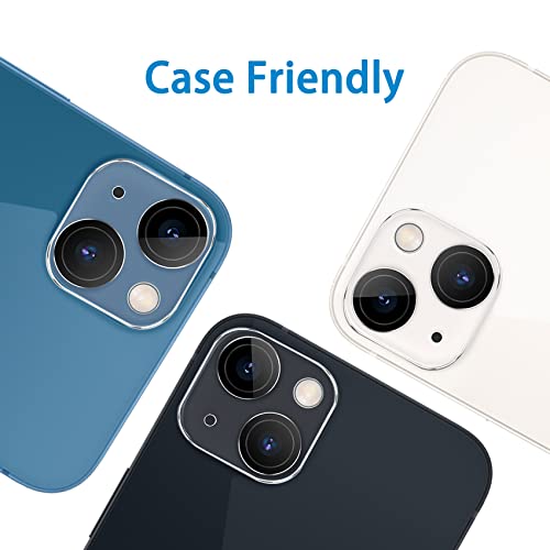 Dengduoduo 【3 Pack】 Tempered Glass Camera Lens Protector for iPhone 13 6.1" & iPhone 13 Mini 5.4", Ultra HD, 9H Hardness, Anti-Scratch, Case Friendly, Easy to Install [No Affect on Night Shots]