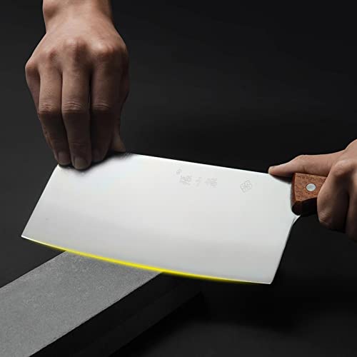 ZHANG XIAO QUAN SINCE 1628 Chinese Chef's Knife,Stainless Steel Meat And Vegetable Cleaver Knife with Ergonomic and Sturdy Wooden Handle