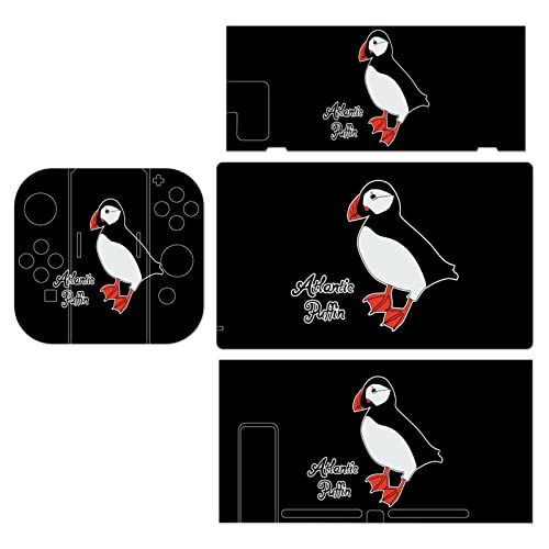 Bird Atlantic Puffin Cute Skin Decal Stickers Compatible with Switch Protective Faceplate Full Set Console