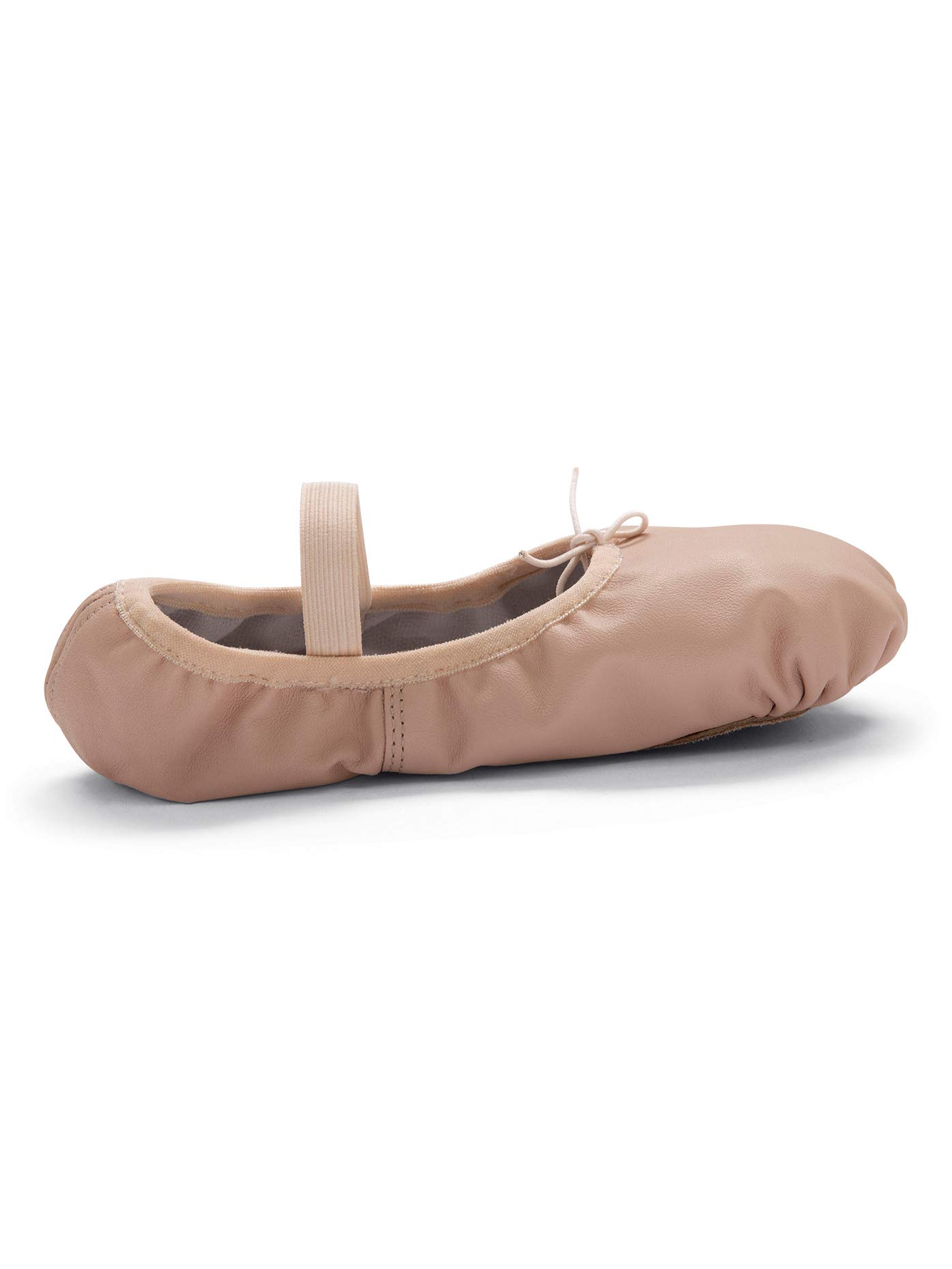 Body Wrappers 201A Adults' Tiler Full Sole Leather Pleated Ballet Slipper (Theatrical Pink, 9 N US)