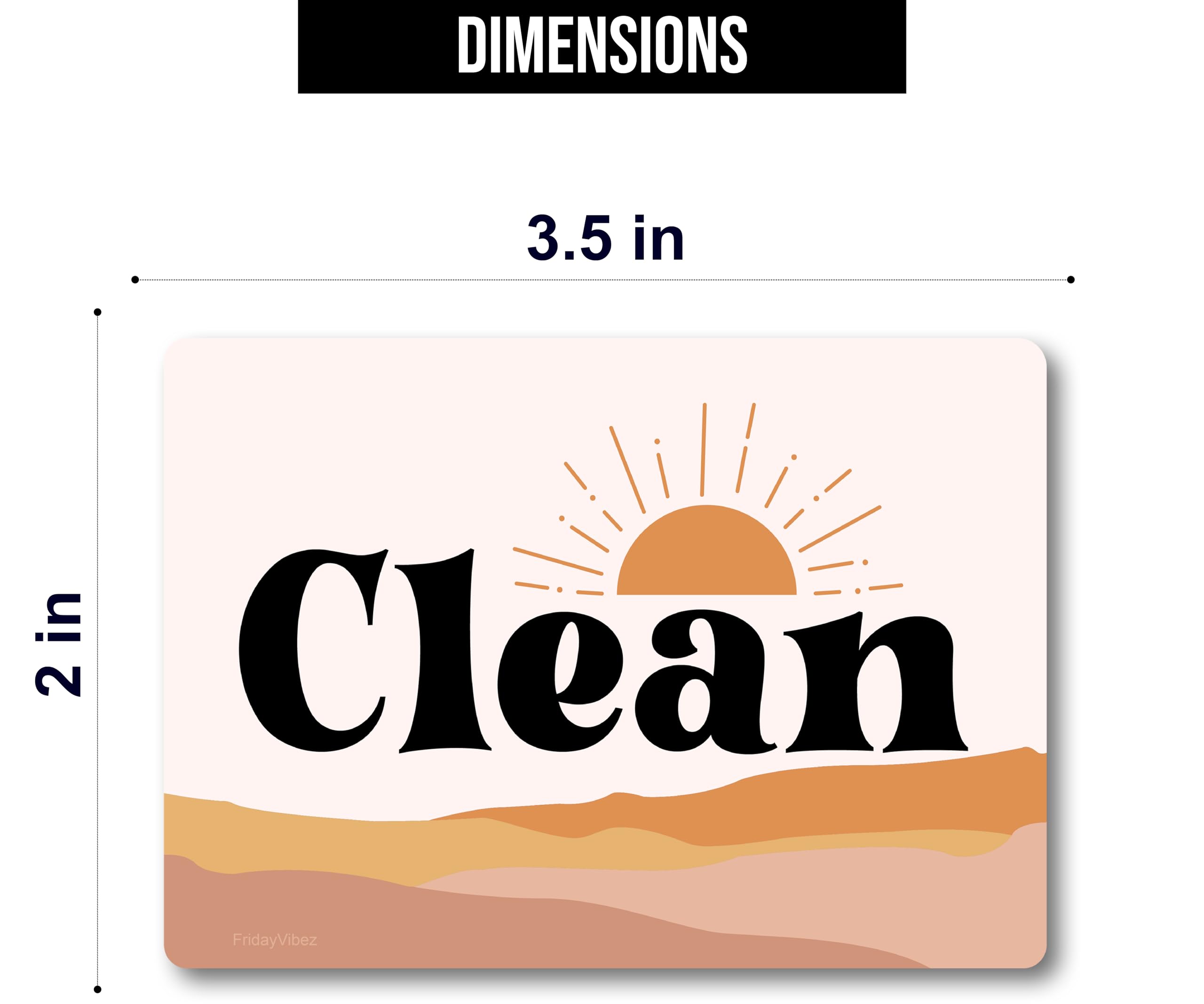 Boho Decor Dishwasher Magnet Clean Dirty Sign, Strong Clean Dirty Magnet for Dishwasher, Universal Dirty Clean Dishwasher Magnet Indicator for Kitchen Organization, Refrigerator Dish Wash Sign Magnet