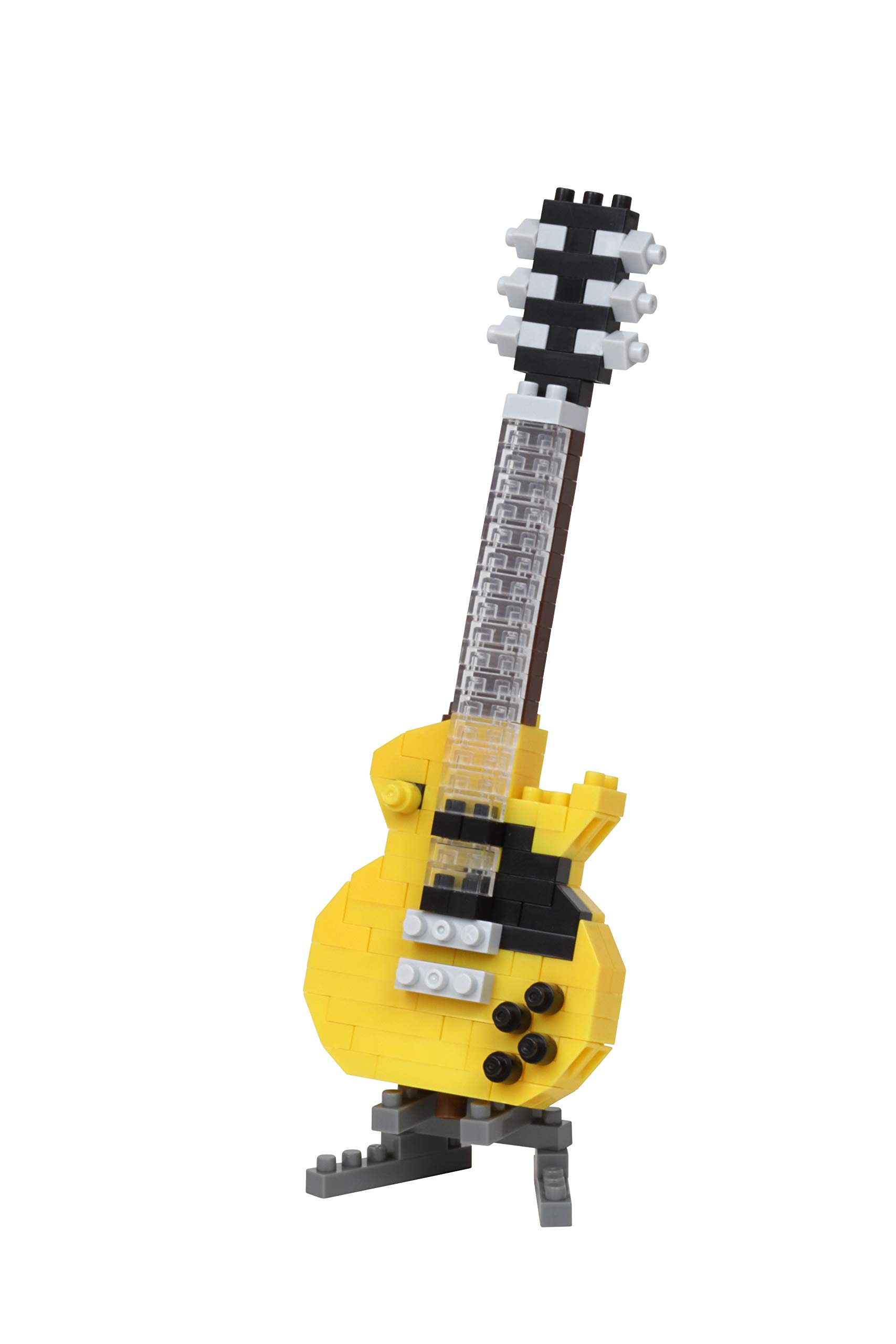 nanoblock - Instruments - Electric Guitar Yellow, Collection Series Building Kit