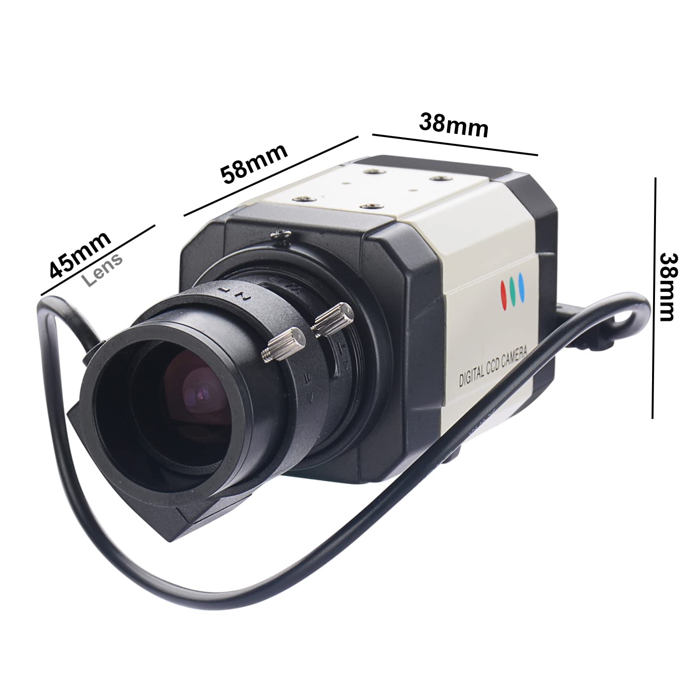 Vanxse CCTV Mini HD 1/3 CCD 960h Auto Iris 1000tvl 2.8-12mm Varifocal Lens Bullet Box Security Camera Indoor/Outdoor Surveillance Camera