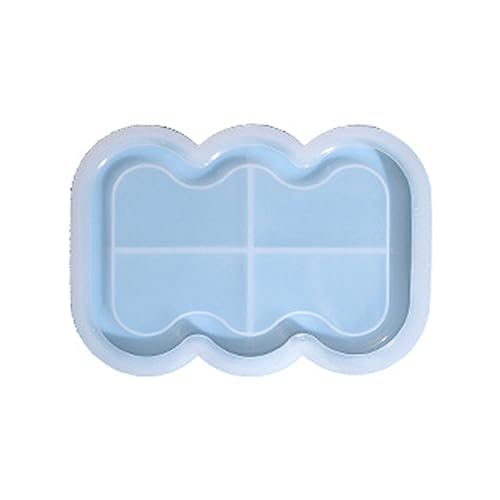Cloud Heart Flower Shape Tray Molds with Edge Jewelry Tray Candle Holder Mold Plate Dish Container Resin Casting Mould Jewelry Storage Tray Silicone Mold DIY Craft Supplies Storage Container