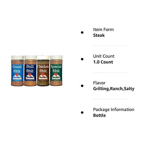 Big Cock Ranch Gourmet Seasoning Bundle All-Purpose Special 13oz, Bull for Steak, Good Sweet N' Salty 11oz and Chicken Gluten-Free and No MSG