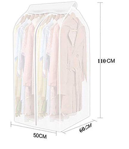 Wardrobe Hanging Clothes Storage Bag/Garment Bag/Peva Translucent Moisture Proof Protector With Magic Tape And Zipper