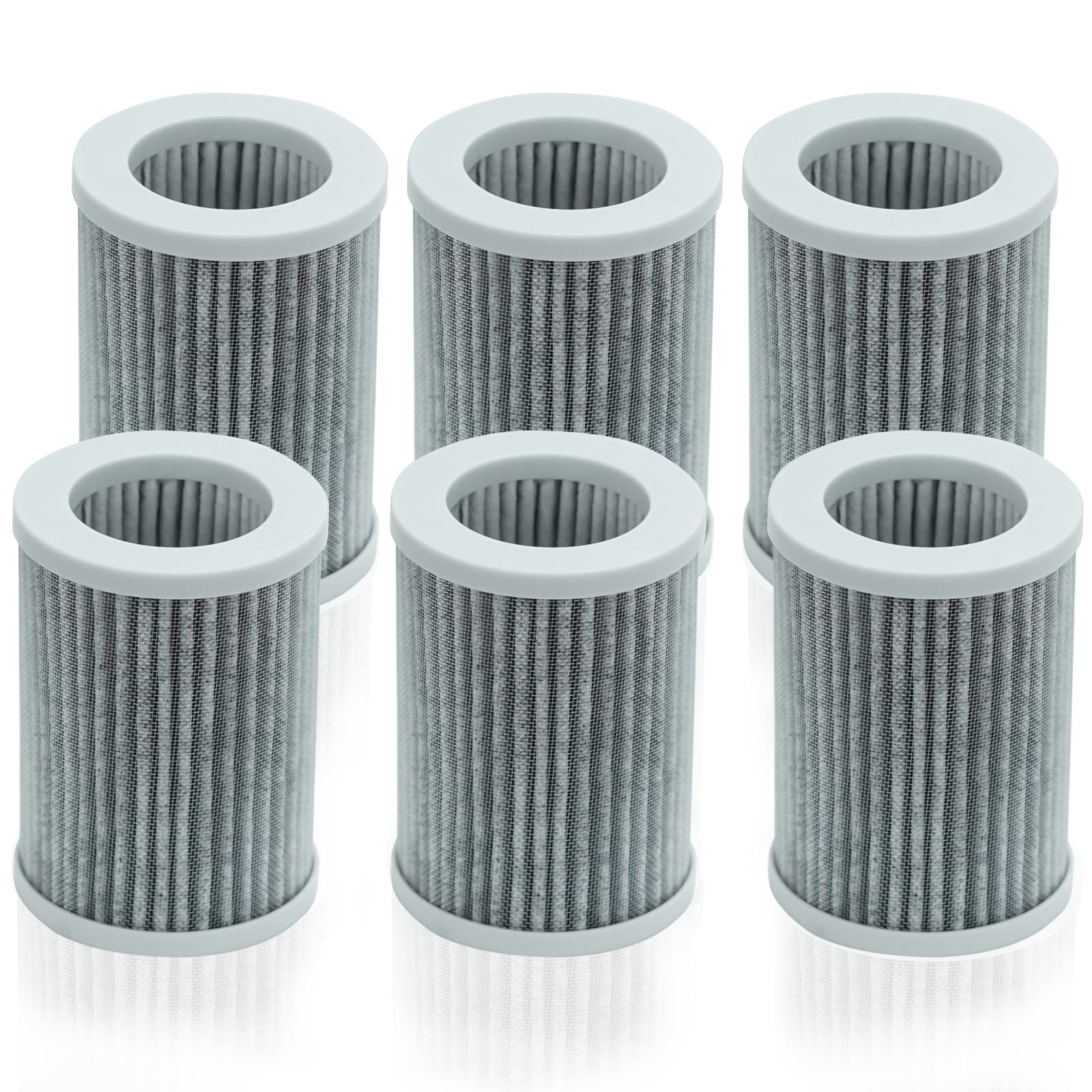 BBT BAMBOOST 6 Pack Mini True HEPA Replacement Filters Fit for Pure Enrichment PureZone Mini Portable Air Purifier (PEPERSAP), 2-in-1