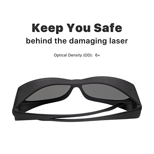 Cloudray CO2 Laser Safety Glasses,Safety Goggles,10600nm Laser Safety Goggles,Laser Eye Protection Od 6+ Glasses Professional Goggles for CO2 Laser Engraver Cutter (Style C)