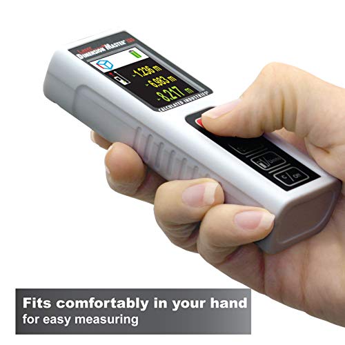 Calculated Industries 3356 Laser Dimension Master 130 Compact Digital Distance Measurer with 130-foot Range and Bright Color Display for Real Estate and Interior Design Pros