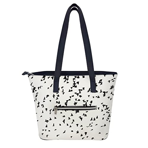 Birds Flying Isolated Women's Tote Bag PU Leather Shoulder Bag Handbags Purse For Work Shopping Travel