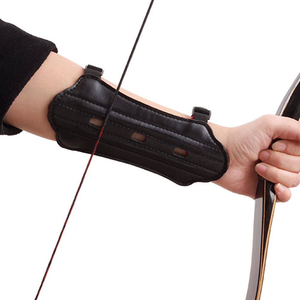 BESPORTBLE 1 Pair Children Archery Arm Guard Leather Forearm Protector for Kids Youth Shooting Hunting Practice Bow Archery