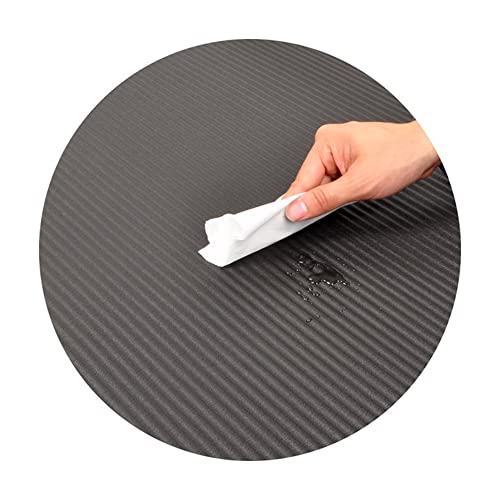 BalanceFrom All-Purpose 1-Inch Extra Thick High Density Anti-Tear Exercise Yoga Mat with Carrying Strap (Black)