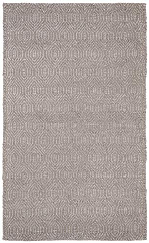 SAFAVIEH South Hampton Collection 5' x 7'6" Grey SHA243C Handmade Flatweave Area Rug
