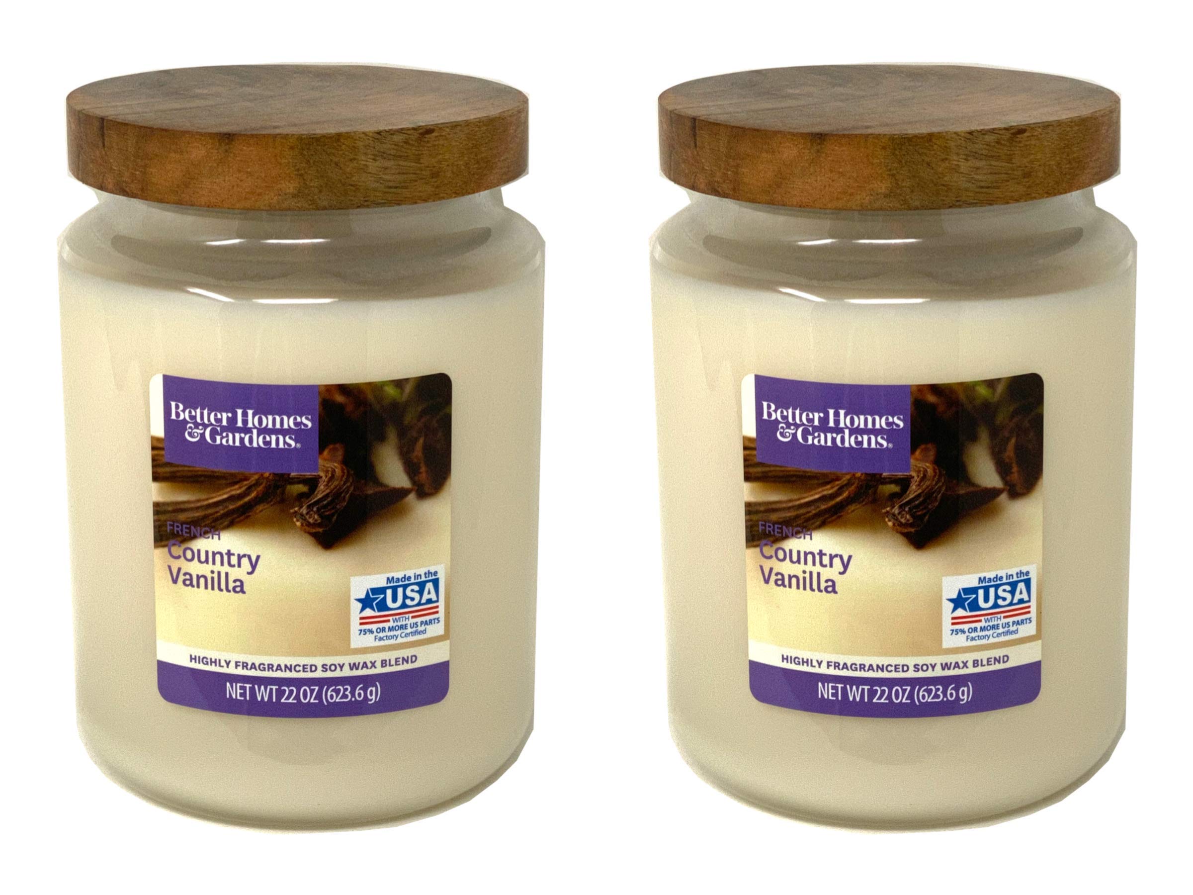Better Homes Gardens 22oz Scented Candle, French Country Vanilla 2-Pack
