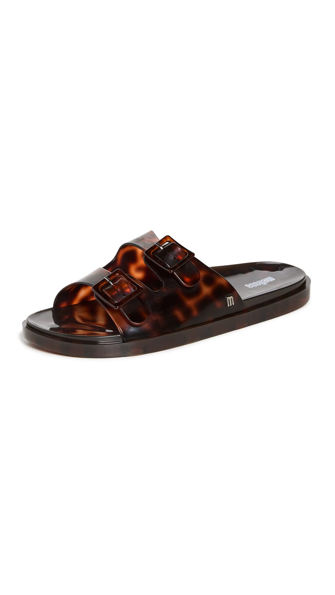 Melissa Women's Wide Sandals, Brown/Tortoise, 7 Medium US