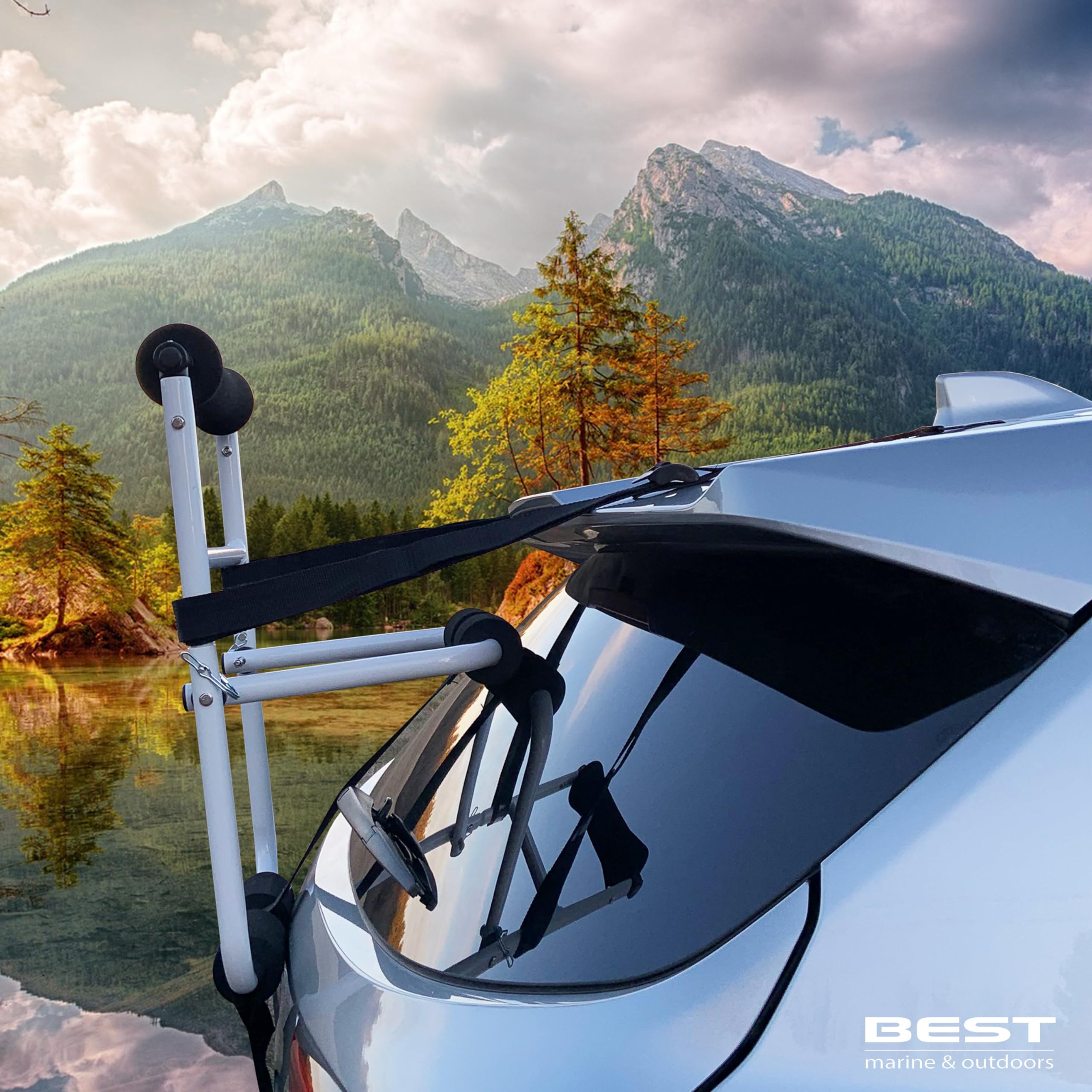 Best Marine Kayak Lift Assist | Kayak Roller Loader for SUV & Hatchbacks | Roof Rack Rollers with Straps | Easy to Load Kayaks, Canoes & SUP Paddle Boards | 90 Pound Weight Capacity