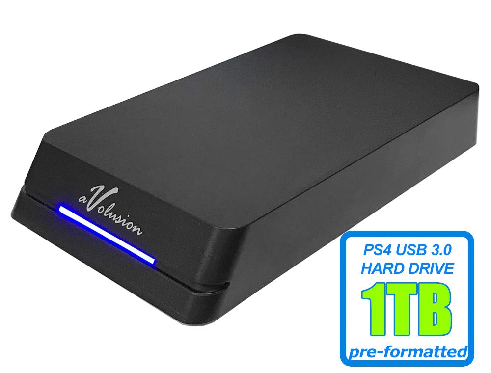 Avolusion HDDGear Pro 1TB (1000GB) 7200RPM 64MB Cache USB 3.0 External Gaming Hard Drive (Designed for PS4 Pro, Slim, Original) - 2 Year Warranty