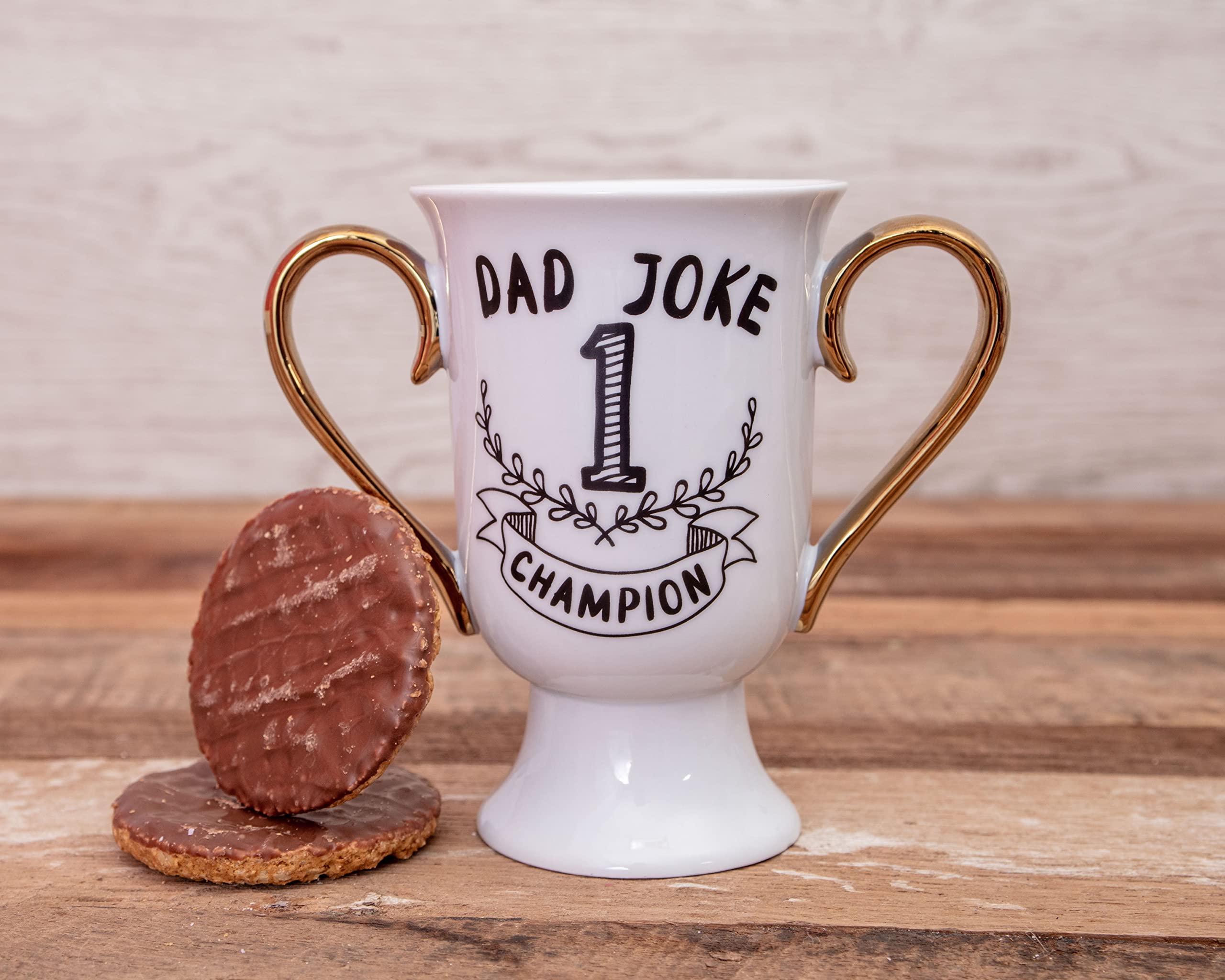 Boxer Gifts Dad Joke Number 1 Champion Trophy Mug | Fun Novelty Father's Day Gift For Dads