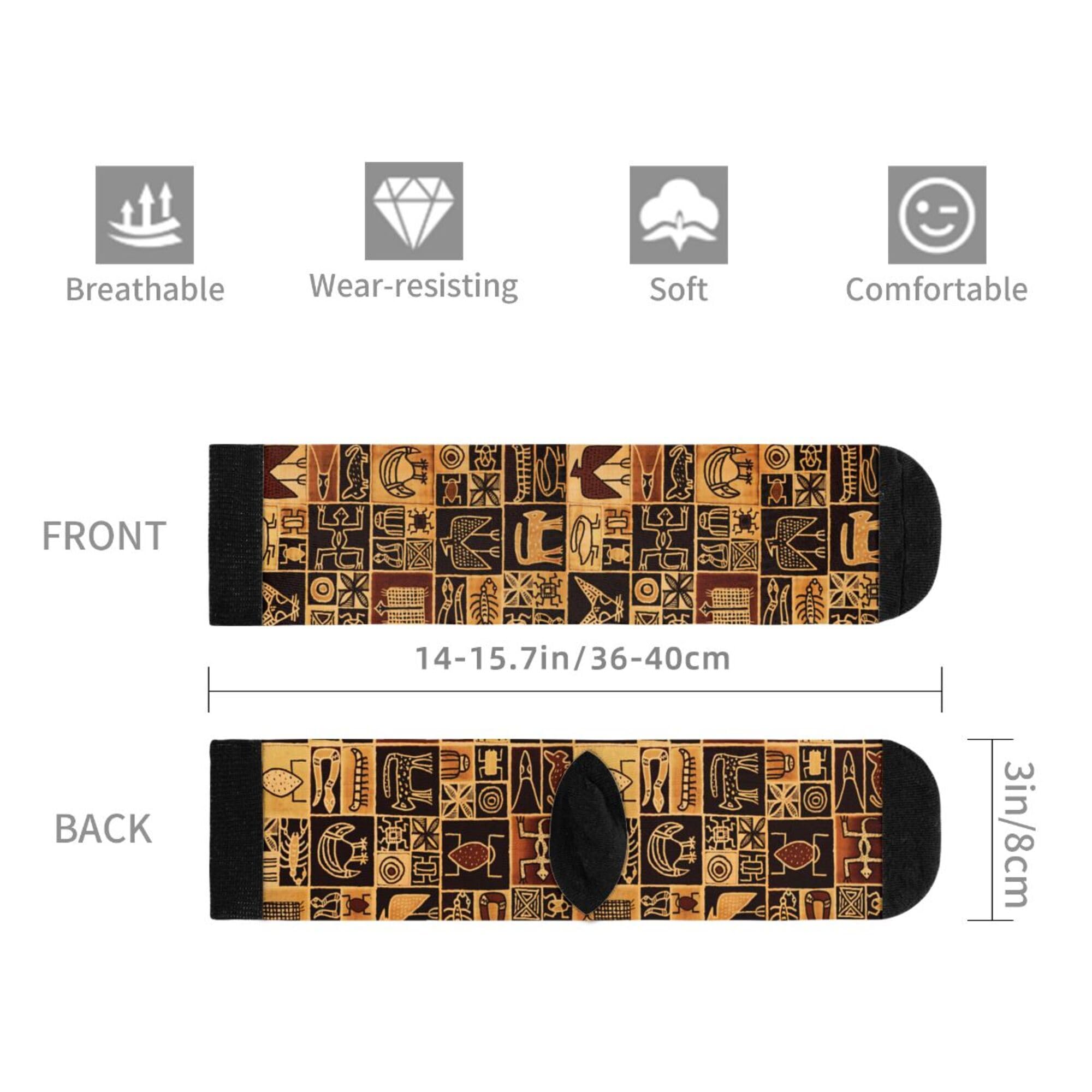 African Egyptian Culture Novelty Socks For Women & Men One Size