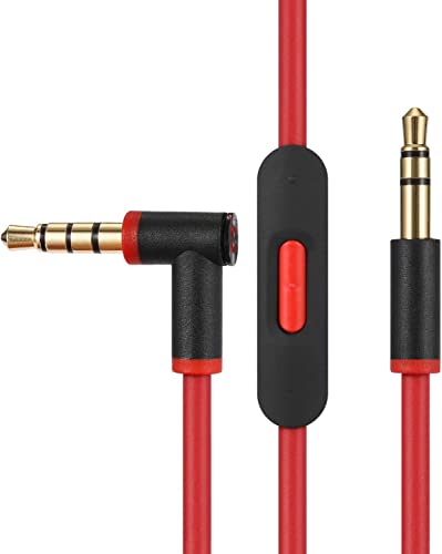 KUJOBUY Replacement Audio Cable Cord Wire Compatible with Headphones Studio Solo Pro Wireless Executive with in Line Mic and Volume Control for Headphone Headset Earphone