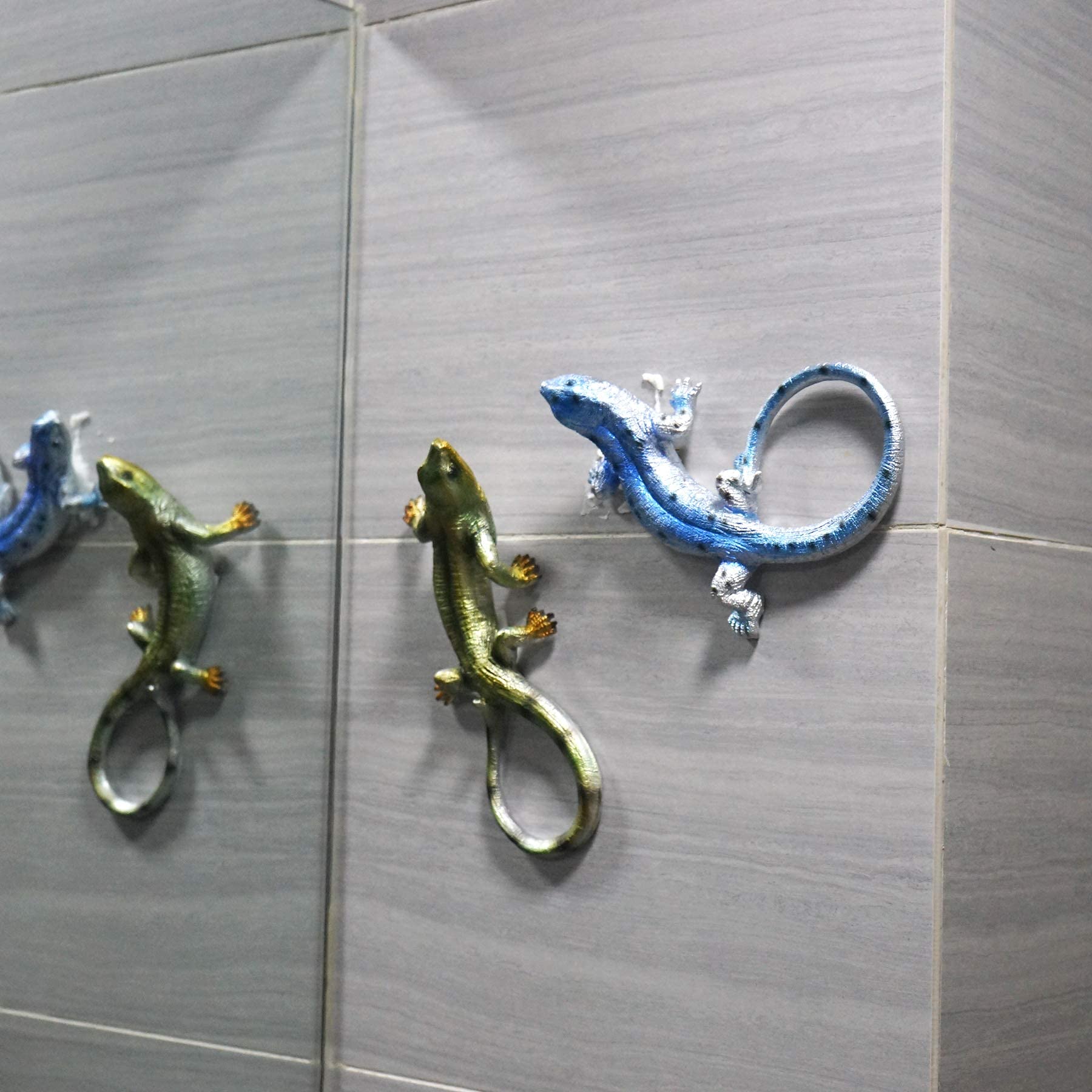LiffyGift Resin Lizard Wall Decor Animals Craft Sculpture Art Hanging for Indoor Living Room Outdoor Garden Decoration