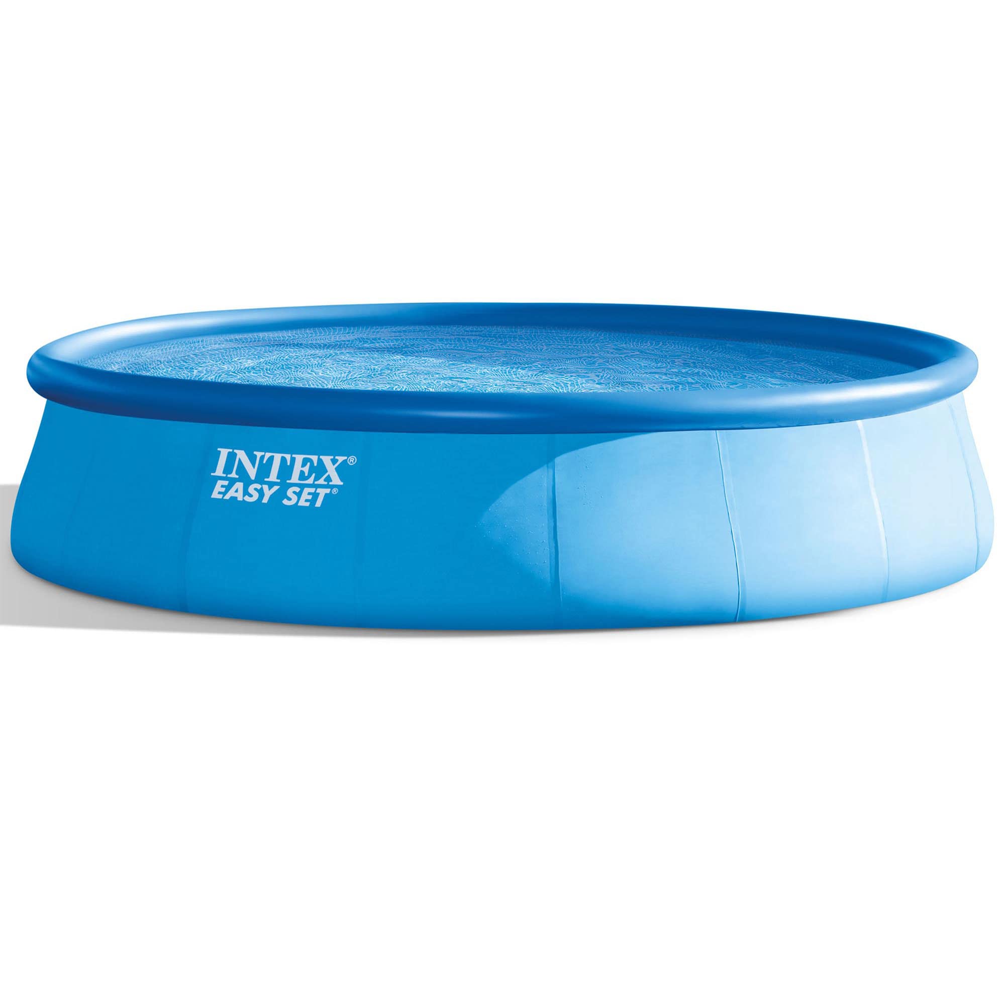 Intex Easy Set 18' x 48" Round Inflatable Above Ground Swimming Pool Set with Filter Pump, Ladder, Pool Cover, and 7" Chlorine Dispenser