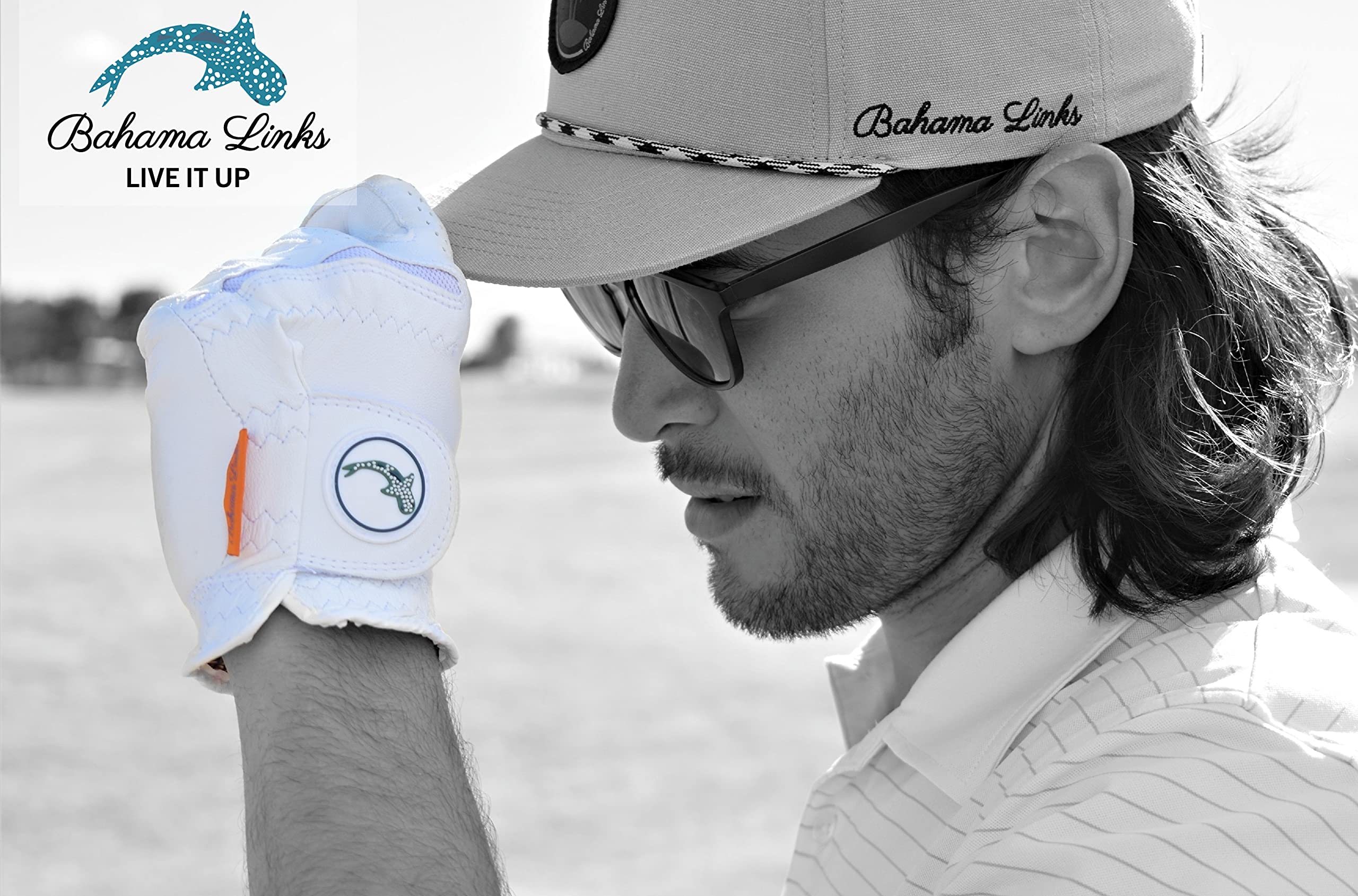 Bahama Links Golf Glove | Tropic White | Premium Cabretta Leather | Extremely Durable | Best Golf Glove | Super Soft (Small, Left)