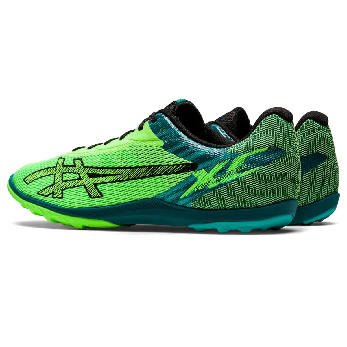 ASICS Unisex Resurgence XC Cross Country, 9.5, Green Gecko/Black