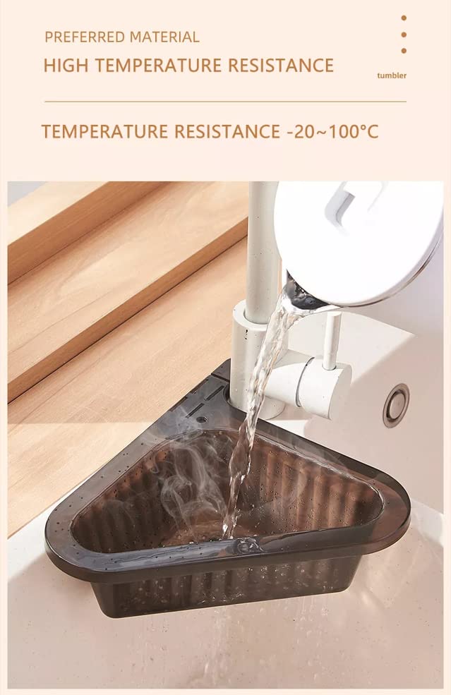 Cassalino Kitchen Sink Drain and Strainer Basket - Adjustable Drainer Rack - Multifunctional Sink Filter - Drain Basket Hangs on Faucet Fits All Sink