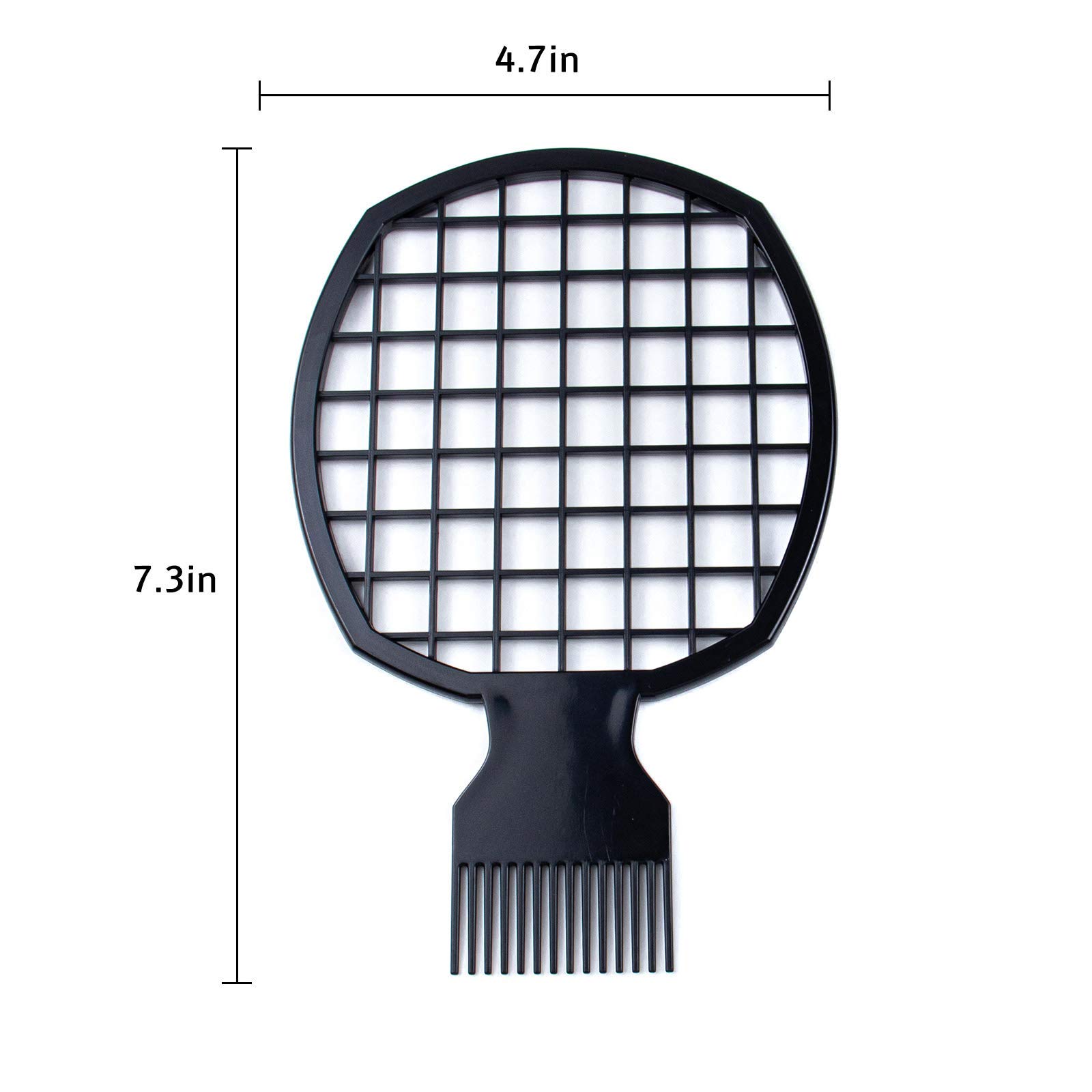 AUEAR, Black Plastic Hair Coil Comb Natural Curly Twist Hair Brush (Twist Comb)