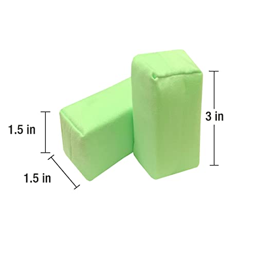 Detailer's Preference Suede Microfiber Coating Applicators 3βx1.5βx1.5β Green 10 Pack