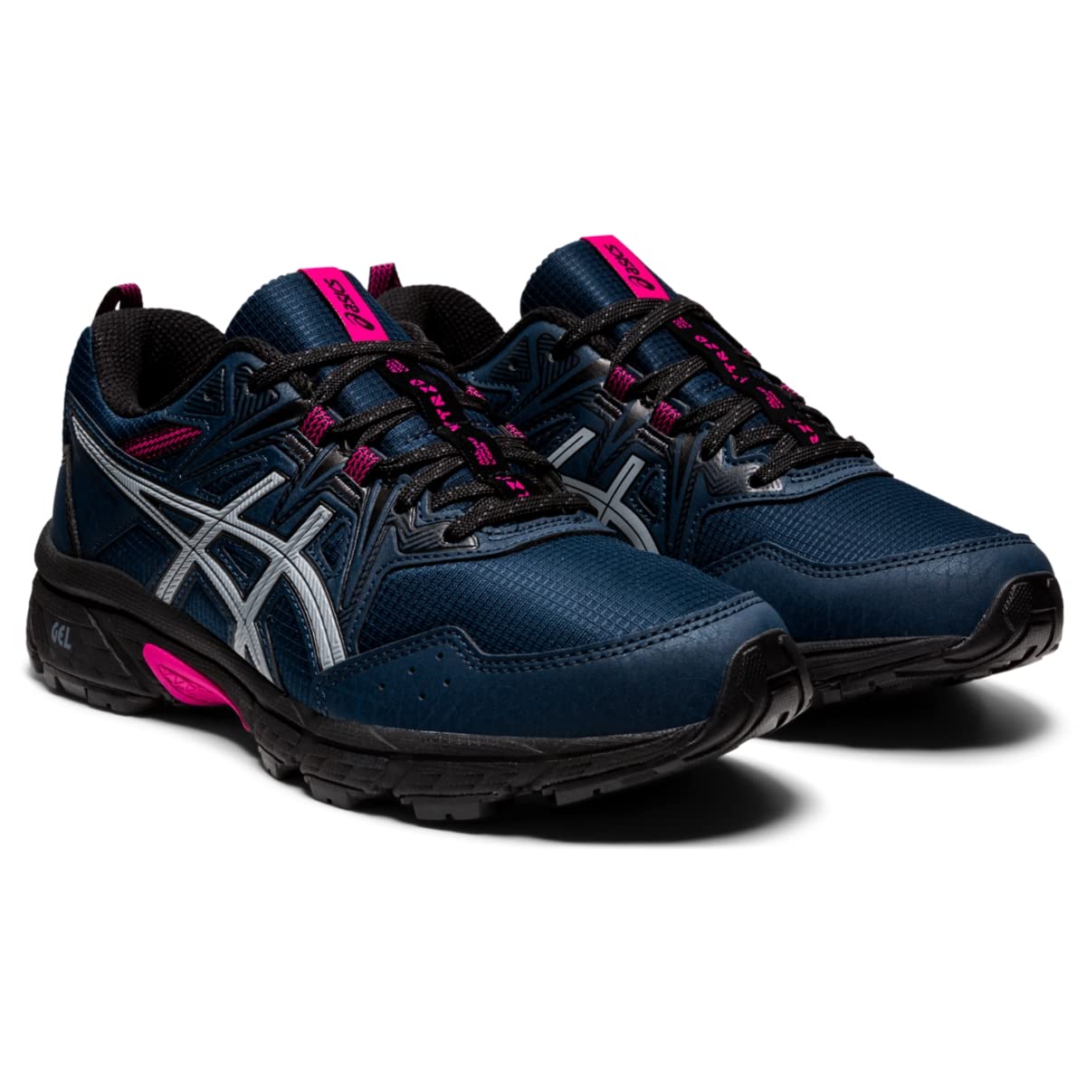ASICS Women's GEL-VENTURE 8 All Winter Long Running Shoes, 5, FRENCH BLUE/PINK RAVE