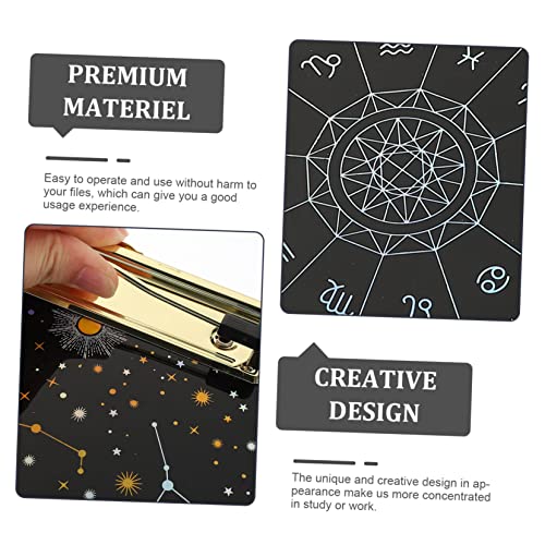 Ciieeo Plastic Folders 2pcs Convenient Document Profile Practical Holder Conference Nurse with Exam Paper Case Writing Storage Fashion Size Clipboard Portable Office Clip Pattern Plastic