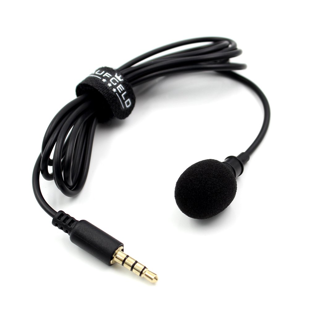 AUFGELD Professional Lavalier Microphone Lapel Mic Omnidirectional Condenser Compatible with iPhone Android Windows Cellphones Clip On Interview Video Voice Podcast Noise Cancelling Mic Vlogger