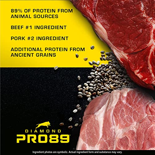 Diamond Pro89 Beef, Pork and Ancient Grains Dry Dog Food Formula with High Protein, Probiotics, and Premium Ingredients