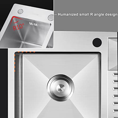 Bathroom Sinks Laundry Pool Balcony Household Stainless Steel Laundry Sink Wash Basin With Washboard Easy To Clean Double Sink Laundry Pool Gift ( Color : A , Size : 60*48*22cm )