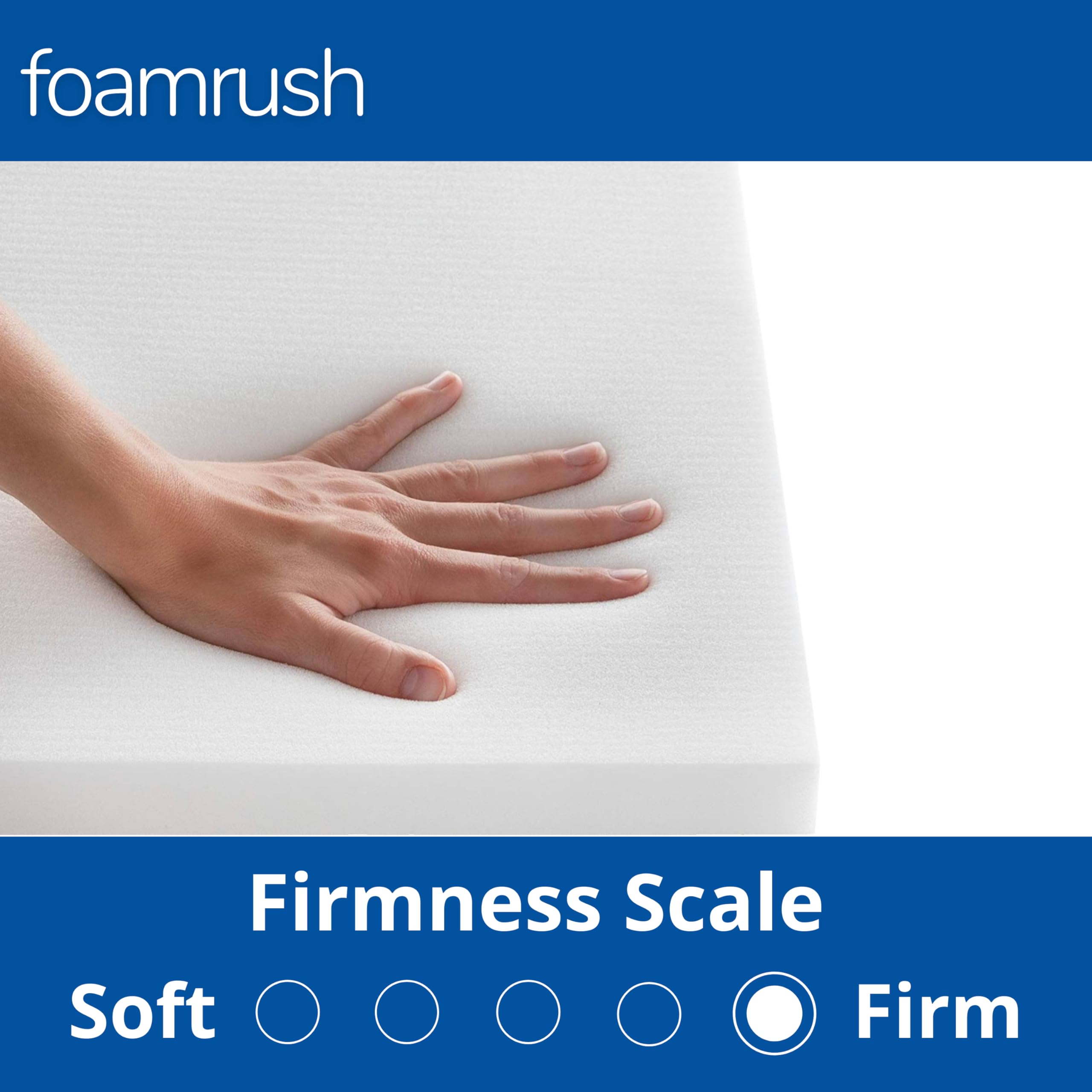 FoamRush 7-Inch Bunk (30" x 80") High Density Foam RV Mattress Replacement with Cotton Cover, Medium Firm, Pressure Relief Support, Travel Camper Trailer Truck, Made in USA, CertiPUR-US Certified
