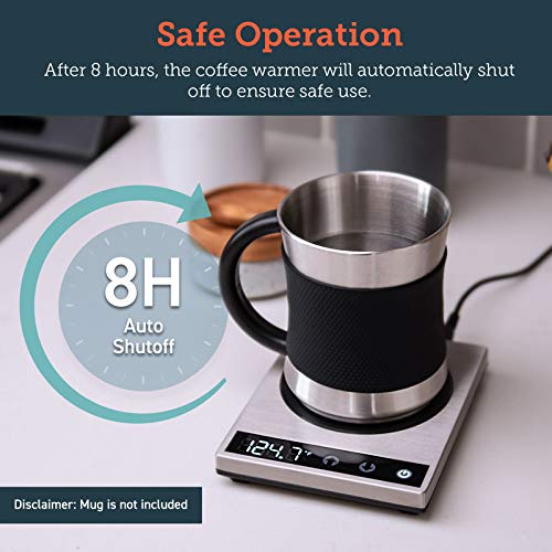 COSORI Mug Warmer & Coffee Cup Warmer, silver & Electric Kettle with Stainless Steel Filter and Inner Lid, 1500W Wide Opening 1.7L Glass Tea Kettle & Hot Water Boiler, Matte Black