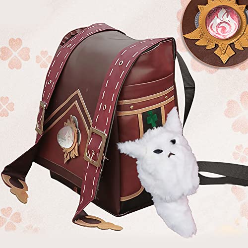 Cosplay Bag Backpack Travel Bag Role Play Costume Accessories Props with Plush Toy