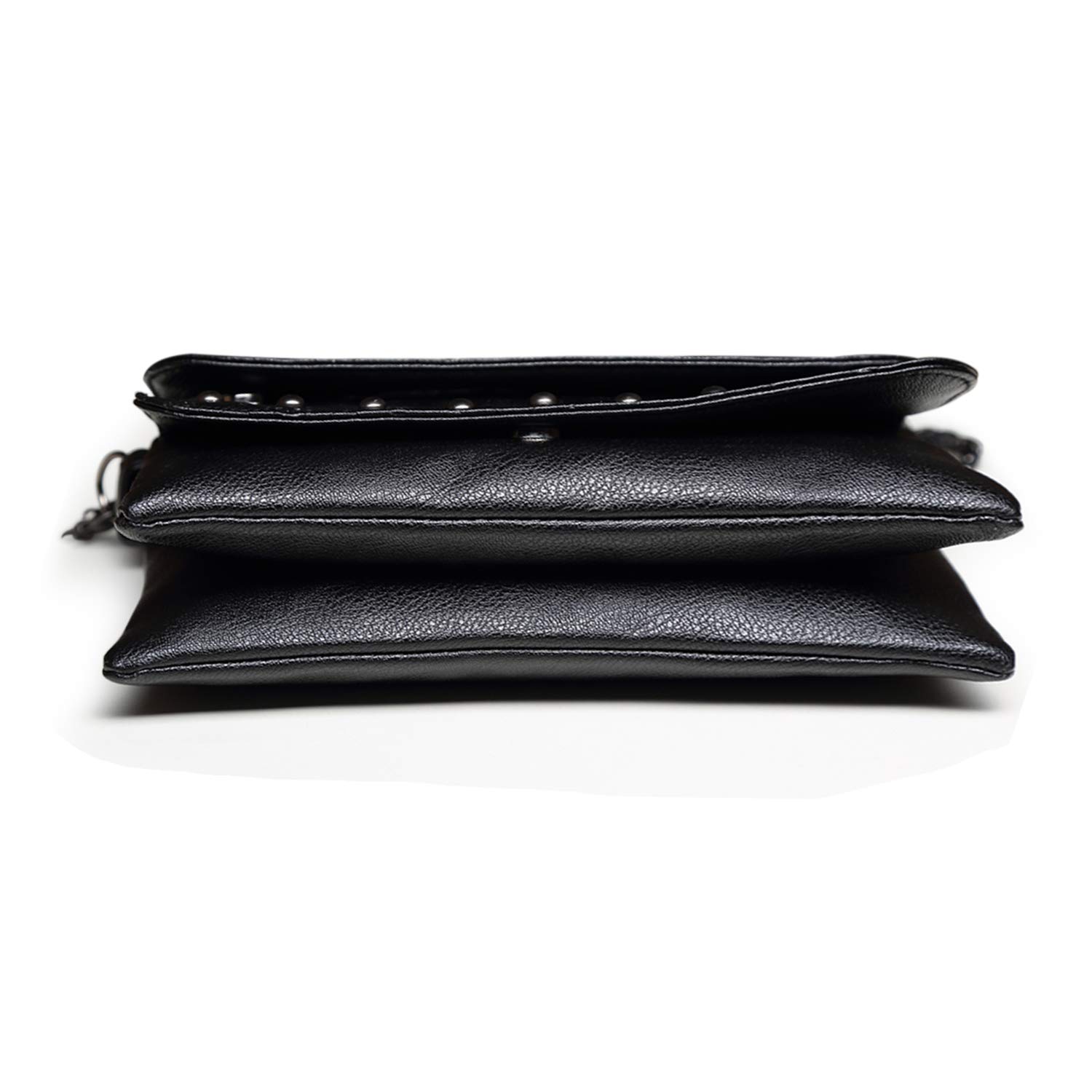 Freie Liebe Women Classic Black Skull Cross Body Bag Vintage Clutch Purse Shoulder Bag