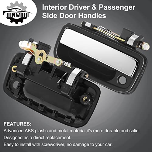 BINWUHI 2Pcs Outside Exterior Front Left Driver Side & Right Passenger Side Door Handles Compatible with 1995-2004 Toyota Tacoma, 2004-2012 Toyota Hilux, Replace 769MX, 768MX, 6922035030, 6921035030